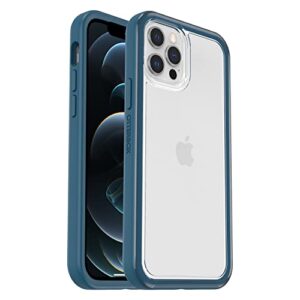 OtterBox Clear case with Colorful Grip Edge for iPhone 12/12 Pro - Blue Glaze (Clear/Blue)