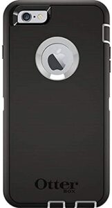 otterbox defender series rugged case for iphone 6s plus & iphone 6 plus non-retail packaging – black/white – case only