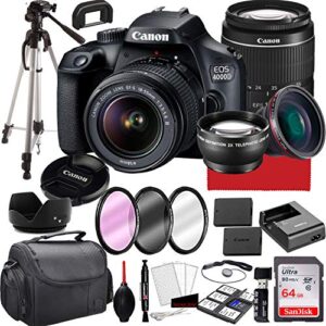 paging zone-canon intl eos 4000d dslr camera with 18-55mm f/3.5-5.6 zoom lens,64gb memory,case,tripod and more (28pc bundle)