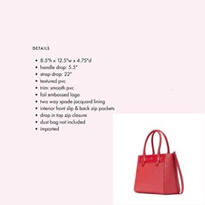 kate spade handbag for women Melanie textured pvc satchel, Candied Cherry,