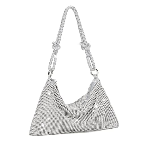 YIKOEE Glitter Rhinestone Purse Crystal Evening Clutch Bag