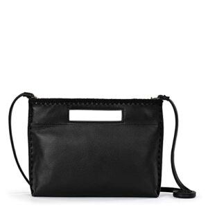 the sak womens linden leather crossbody, black, one size us