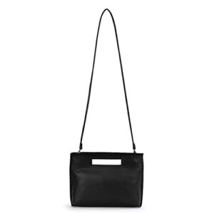 The Sak Womens Linden Leather Crossbody, Black, One Size US