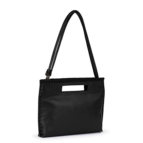 The Sak Womens Linden Leather Crossbody, Black, One Size US