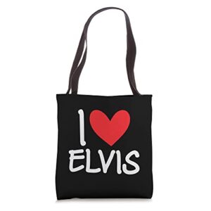 i love elvis name personalized men guy bff friend heart tote bag