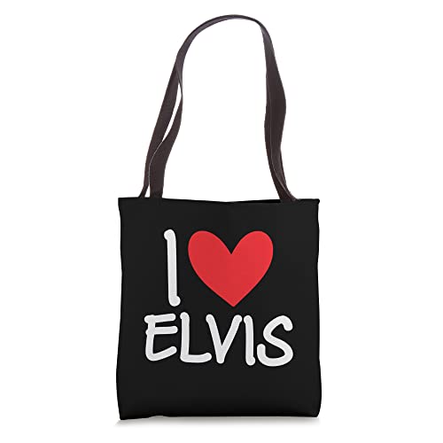 I Love Elvis Name Personalized Men Guy BFF Friend Heart Tote Bag