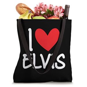 I Love Elvis Name Personalized Men Guy BFF Friend Heart Tote Bag