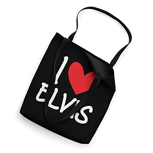 I Love Elvis Name Personalized Men Guy BFF Friend Heart Tote Bag