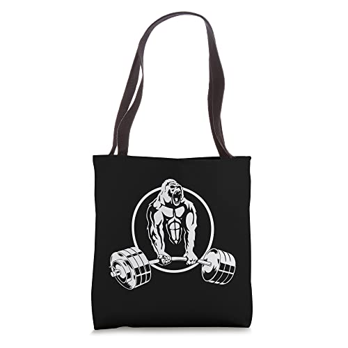 Gorilla Strength Weight Lifter Gym Body Builder Gift Tote Bag