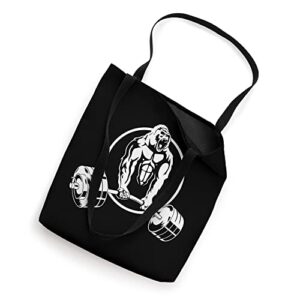 Gorilla Strength Weight Lifter Gym Body Builder Gift Tote Bag