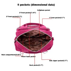 Scioltoo Mini Backpack Purse for Teen Girls Small Crossboby Shoulder Handbag 9.7 Inch Womens Cute Fashion Waterproof Backpacks Travel and Daily (Rose Red)