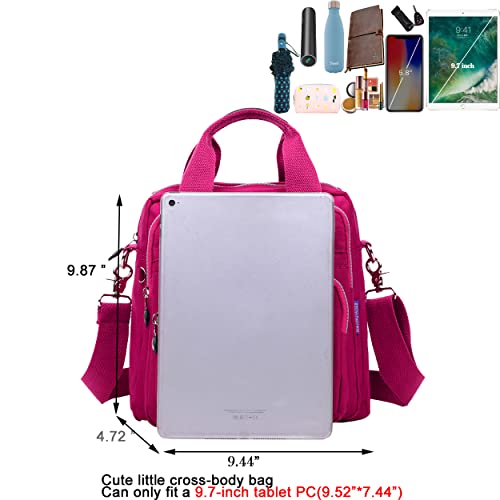 Scioltoo Mini Backpack Purse for Teen Girls Small Crossboby Shoulder Handbag 9.7 Inch Womens Cute Fashion Waterproof Backpacks Travel and Daily (Rose Red)