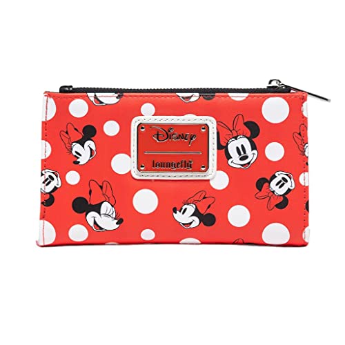 Loungefly Women's Disney Minnie Mouse Polka Dot Red Zip-Around Wallet