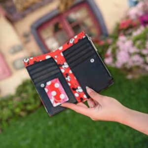 Loungefly Women's Disney Minnie Mouse Polka Dot Red Zip-Around Wallet