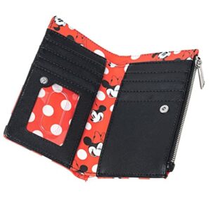 Loungefly Women's Disney Minnie Mouse Polka Dot Red Zip-Around Wallet