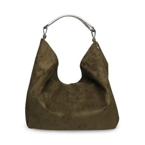 steve madden lanta faux suede hobo, olive