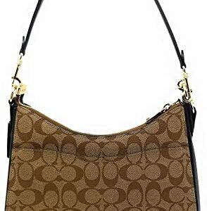 COACH Women's Georgie Hobo Bag (Signature Canvas - Colorblock - Khaki - Terracotta)