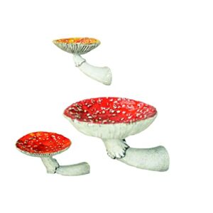 waepe mushroom hanging shelf set of 3 mushroom shelf wall mounted floating shelves mushroom kitchen decor hanging shelf decorations for bedroom, living room, bathroom