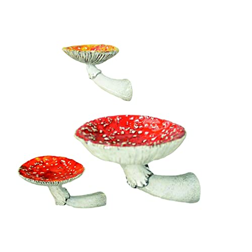 WAEPE Mushroom Hanging Shelf Set of 3 Mushroom Shelf Wall Mounted Floating Shelves Mushroom Kitchen Decor Hanging Shelf Decorations for Bedroom, Living Room, Bathroom