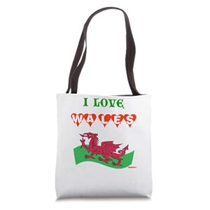 wales i love wales tote bag