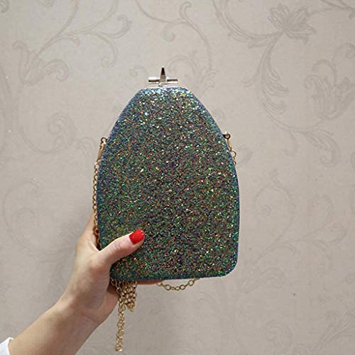 NMBBN Fashion Designer Women Handbag Tote Bag PU Leather Shoulder Ladies Sequin Evening Bag