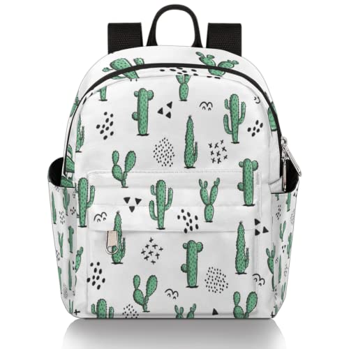 Cactus Floral Small Backpack for Women Girls, Mini Backpack Travel Casual Backpack Purse Satchel Daypack