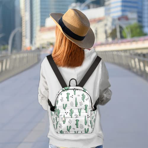 Cactus Floral Small Backpack for Women Girls, Mini Backpack Travel Casual Backpack Purse Satchel Daypack