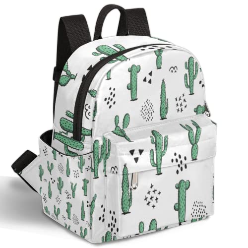 Cactus Floral Small Backpack for Women Girls, Mini Backpack Travel Casual Backpack Purse Satchel Daypack