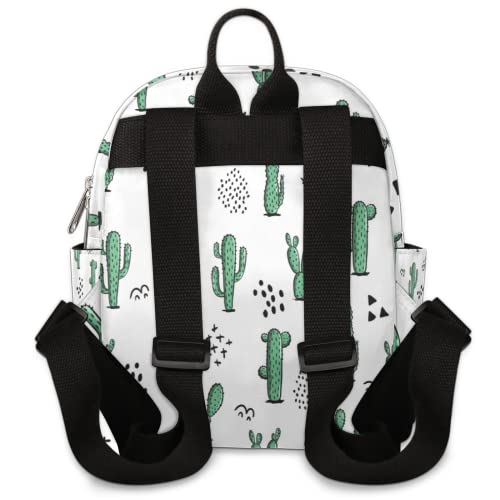 Cactus Floral Small Backpack for Women Girls, Mini Backpack Travel Casual Backpack Purse Satchel Daypack