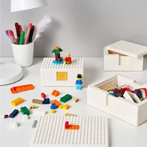 I-K-E-A BYGGLEK LEGO® Storage Box With Lid Set of 3 White Pastic