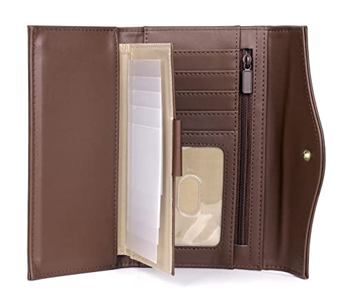 Julia Buxton Heiress Organizer® Clutch Mahogany