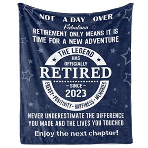 julazy retirement gifts for women men 2023 – female mens retirement gifts blanket 60″x50″ – best retirement gift throw blanket for nurse, police, teacher, coworker, boss, dad, mom