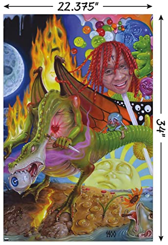 Trends International Trippie Redd - Trip at Knight Album Cover Wall Poster, 22.375" x 34", Unframed Version