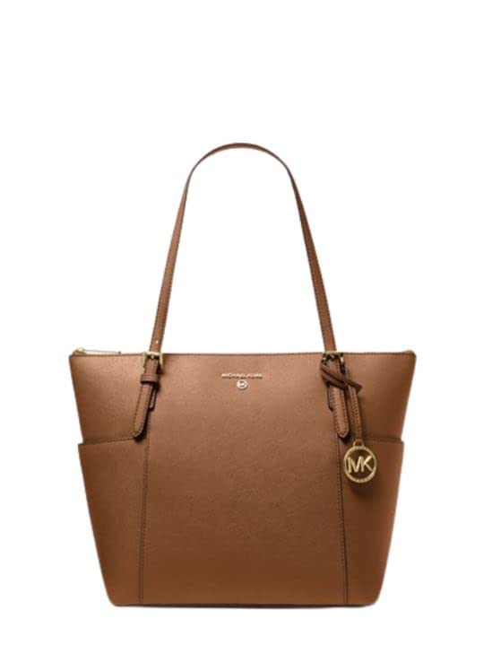 Jet Set Large Saffiano Leather Top-Zip Tote Bag