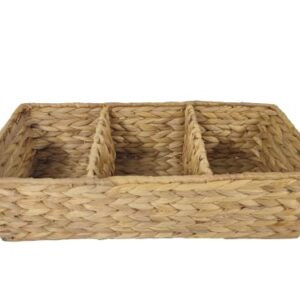 Three Compartment Basket made from Water Hyacinth - Made in Vietnam