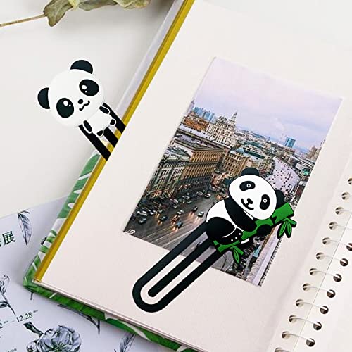 2 Pack Panda Bookmarks for Kids 3D Non-Slip Kungfu Pandas Bookmark and Page Holder Unique Gift Idea Anime PVC Book Marker and Reading Accessories for 100th Day of School Gift,Girls,Book Lovers