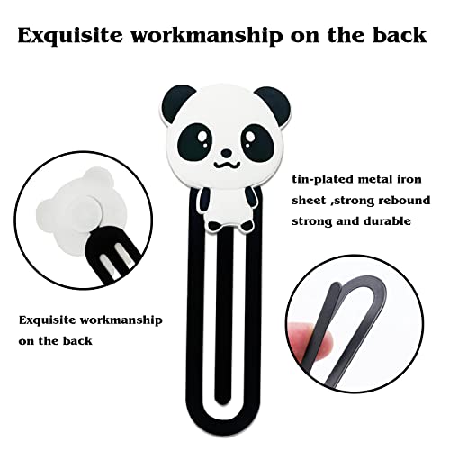 2 Pack Panda Bookmarks for Kids 3D Non-Slip Kungfu Pandas Bookmark and Page Holder Unique Gift Idea Anime PVC Book Marker and Reading Accessories for 100th Day of School Gift,Girls,Book Lovers