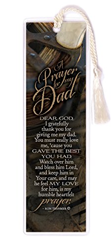 Prayer for Dad Gave the Best You Had Love 2 x 6 Inch Vinyl-Encased Tassel Bookmark