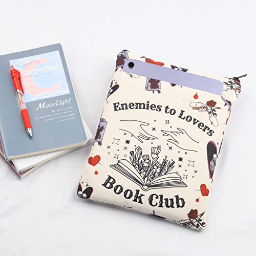 Enemies to Lovers Book Club Book Sleeve Smut Lovers Book Cover Romance Reader Gift Smut Book Club Gift Literary Gift for Bookish Bookworm Book Nerd (EnemiesToLove BS)