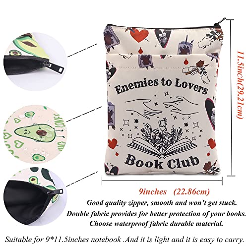 Enemies to Lovers Book Club Book Sleeve Smut Lovers Book Cover Romance Reader Gift Smut Book Club Gift Literary Gift for Bookish Bookworm Book Nerd (EnemiesToLove BS)