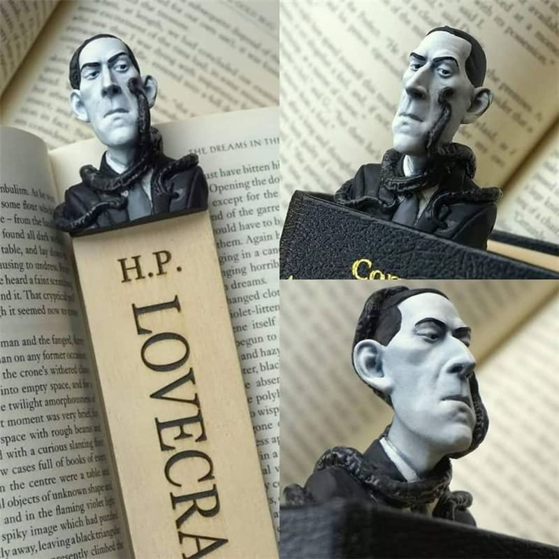 AMbAYZ Horror Bookmarks with Classic Movie Figures Statue,Resin Personality Creepy Bookmarks,Horror Movies Novel Gift Office