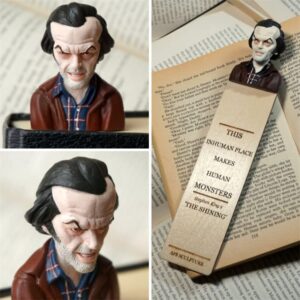 AMbAYZ Horror Bookmarks with Classic Movie Figures Statue,Resin Personality Creepy Bookmarks,Horror Movies Novel Gift Office