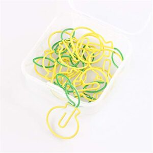 Cartoon Paper Clips Special-Shaped Lemon Shape Office Supply Accessories Cute Paper Needle Multicolor Bookmark (10)