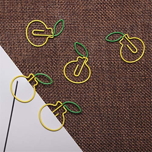 Cartoon Paper Clips Special-Shaped Lemon Shape Office Supply Accessories Cute Paper Needle Multicolor Bookmark (10)