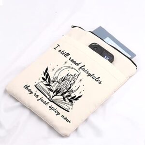 MAOFAED Smut Book Sleeve Spicy Book Reader Gift Bookish Book Cover Dark Romance Spicy Booktok Gift Bibliophile Book Zipper Pouch (Spicy Now booksl)