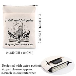 MAOFAED Smut Book Sleeve Spicy Book Reader Gift Bookish Book Cover Dark Romance Spicy Booktok Gift Bibliophile Book Zipper Pouch (Spicy Now booksl)