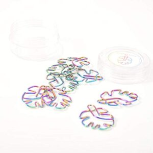 NUOBESTY Colorful Paperclips Monstera Shape Paper Clips Bookmark Clips for Office School Company for Students Adults 8pcs