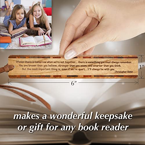 Christopher Robin Quote, Engraved Wooden Bookmark - Also Available with Personalization - Made in USA