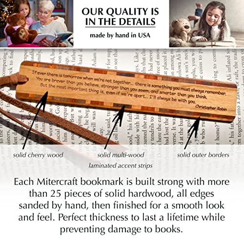 Christopher Robin Quote, Engraved Wooden Bookmark - Also Available with Personalization - Made in USA