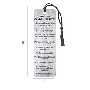 Dicksons The Ten Commandments Grey 6 x 2 Cardstock Tassel Bookmarks Pack of 12